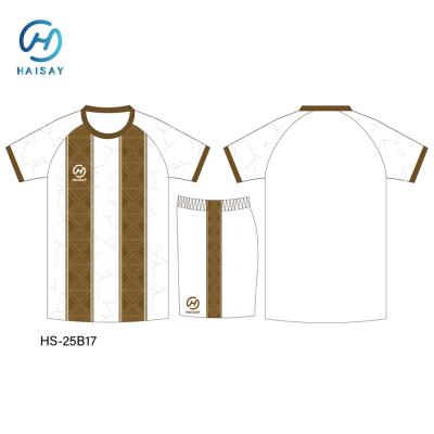 China Polyester Custom Soccer Uniforms Flexible MOQ for Children/Adult Team Competitions Name Placement Back Custom Color for sale