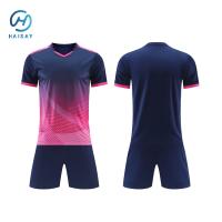 China XS Adult Size Football Gear for School/Club Team Blue Name Placement Team Logo Options Customized Design for sale