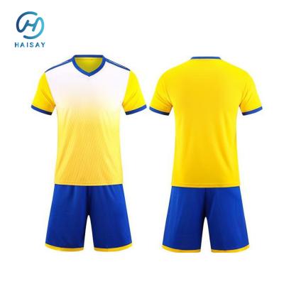 China Vibrant Yellow Soccer Jersey Set - Breathable Polyester S-3XL for sale