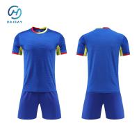 China Blank Customizable Football Uniform Set – Plain Soccer Jersey and Shorts for Adults and Youth – Multiple Colors and Sizes Available – Add Team Logo, Number, or Name with Printing for sale