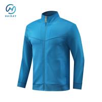 China Men’s Soccer Training Jacket, Windproof Softshell, Full Zip, Outdoor Practice, Black/Navy/Red for sale