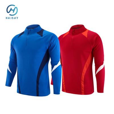 China Men’s Soccer Outerwear Jacket, 220gsm Polyester, Breathable Wind Guard, Training Wear, Black/Red/Navy for sale