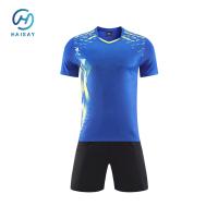 China Custom Team Jersey Soccer Uniforms with Personalized Logos Numbers and Colors for Teams Clubs and Schools Made from Fabric for sale