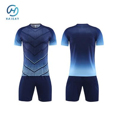 China Men’s Soccer Jersey – 160gsm Polyester, Moisture-Wicking, Red/Blue/Black, Ideal for Training & Matches for sale