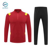 China Men’s High-Performance Soccer Jersey – Quick-Dry Polyester, Lightweight, Red/Blue/Black, Training & Match for sale