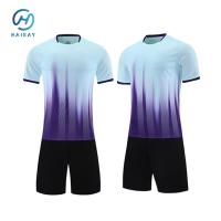 China Custom Team Football Jersey with Quick Dry Material 100% Polyester and Customizable Name and Number for sale