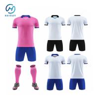 China Custom Team Jersey and Soccer Uniform with Quick Dry Material, Breathable Polyester, and Customizable Name and Number for sale