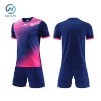 China Custom Team Soccer Jersey with Quick Dry Material, Moisture-Wicking, and Lightweight 160gsm Polyester for Optimal Performance for sale