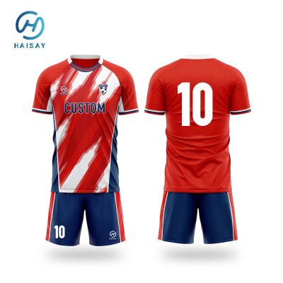 China Custom Team Soccer Jersey with Quick Dry Material, Moisture-Wicking, and Lightweight 160gsm Polyester for Optimal Performance for sale