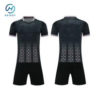 China Custom Team Jersey Breathable Football Shirt Featuring Hexagonal Ventilation Panels and Ultra Lightweight Polyester Fabric for sale