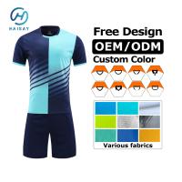 China New Football Jersey Set Men Kids Breathable Quick Dry Soccer Uniform Training Suit Professional Sports Team Match Jersey And Shorts Kit For Adults Youth Boys Outdoor Athletic Sportswear for sale