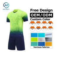 China New Football Jersey Set Men Kids Breathable Quick Dry Soccer Uniform Training Suit Professional Sports Team Match Jersey And Shorts Kit For Adults Youth Boys Outdoor Athletic Sportswear for sale