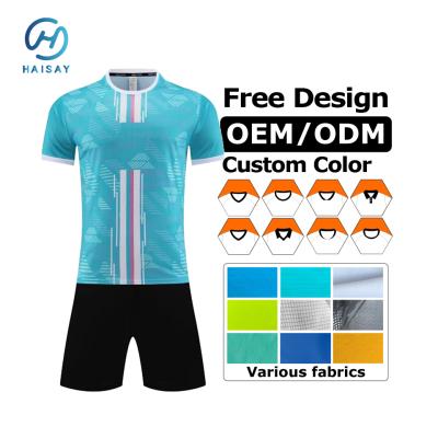 China Personalized Custom Soccer Uniform Set Support Different Custom Designs Multiple Colour Custom Name Number Badge Football Jersey Kit for sale