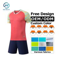 China In Stock Custom Soccer Jersey Set Breathable Quick Dry Football Uniform Personalized Name Number Logo Team Training Match Soccer Outfit For Men Youth Adults for sale