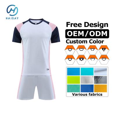 China Custom Football Jersey Set Men Youth Kids | Personalized Soccer Uniform Kit With Custom Name Number Logo | Breathable Quick‑Dry Soccer Jersey & Shorts | Wholesale Bulk Order Available For Team Club for sale