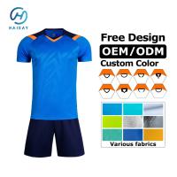 China Custom Team Jersey fabric soccer uniforms personalized with logos player names numbers and designed for comfort durability and style for sale