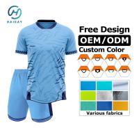 China Fashion Sublimation Print Soccer Jersey Set Men Stylish Football Uniform Kit Custom Design Sport Jersey Shorts Trendy Team Sportswear for sale