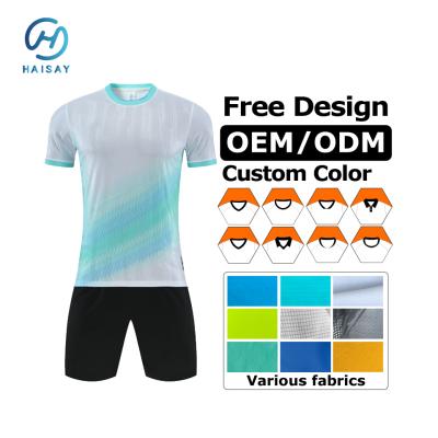 China Custom Team Jersey fabric soccer uniforms personalized with logos player names numbers and designed for comfort durability and style for sale