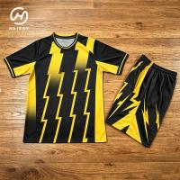 China Football Training Jersey Set – Custom Short Sleeve Soccer Teamwear with Shorts for sale