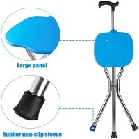 China Popular Design Begrit Stick Multifunction Telescopic Folding Walking Aid Cane Floding Cane with Seat Cane Seat for Seniority for sale