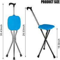 China Popular Design Begrit Stick Multifunction Telescopic Folding Walking Aid Cane Floding Cane with Seat Cane Seat for Seniority for sale