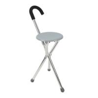 China Best Price Outdoor Multifunctional Walking Stool Elderly Aluminum Seat Easy Fold Foldable Stick Cane Folding Chair for sale