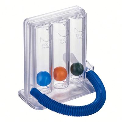 China Hot Selling 3 Ball Transparent Respiratory Exerciser Lung Deep Breathing Training Only Inhaled for sale
