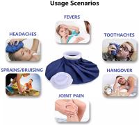 China Reusable Ice cold packs hot water Bags different size therapy  Pain Relief hot water ice bag blue green color for sale
