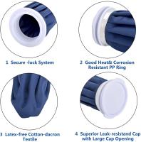 China Reusable Ice cold packs hot water Bags different size therapy  Pain Relief hot water ice bag blue green color for sale
