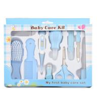 China 10pcs Newborn Nursery Health care Set baby Grooming tool kit baby care kit manufacturer Newborn baby gift set yellow pink blue for sale
