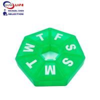 China New small pill case medicine pill box round with print for sale