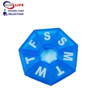 China New small pill case medicine pill box round with print for sale