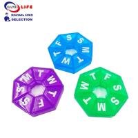 China New small pill case medicine pill box round with print for sale