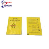China Mouth to mouth mask disposable manikin CPR training FACE SHIELD for sale