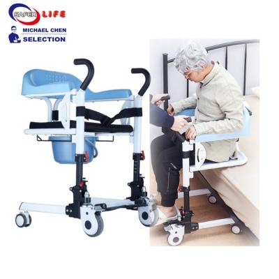 China Health equipment multifunctional paralyzed patient transfer wheelchair paralysis care chair disabled rollator transport chair for sale
