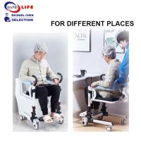 China Health equipment multifunctional paralyzed patient transfer wheelchair paralysis care chair disabled rollator transport chair for sale