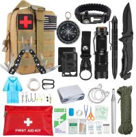 China Outdoor survival kit professional IFAK bag Emergency tools survival gears for camping hiking with personal first aid kit for sale