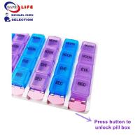 China 28 compartments Pill case promotional gifts pill box button children for sale
