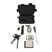 China Travel survivor kit Portable Emergency Survival tools with waterproof Shockproof hard case Emergency Survival Kit for sale