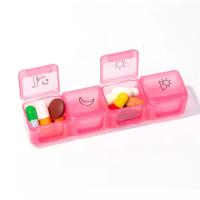 China Rainbow Pill Box Storage Box Medical Case 7 Day Organizer 28 Compartment Travel Portable Weekly Medicine case for sale