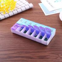 China Wholesale Food Grade Plastic 7 day and night travel outdoor portable weekly medicine box 14 compartments  pill case for sale