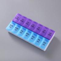 China Wholesale Food Grade Plastic 7 day and night travel outdoor portable weekly medicine box 14 compartments  pill case for sale