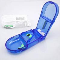 China Food Grade Plastic Material Multifunction Pill Box Splitter Tablet Cutter Medical Pill Cutter for sale