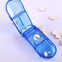 China Food Grade Plastic Material Multifunction Pill Box Splitter Tablet Cutter Medical Pill Cutter for sale