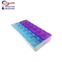 China High quality Plastic 7 Days weekly Pill Box  14 Compartments daily use stock available reminder for sale