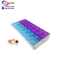 China High quality Plastic 7 Days weekly Pill Box  14 Compartments daily use stock available reminder for sale