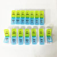 China Detachable  Plastic weekly 14 cases medicine pill box case storage Organizer Dispenser 7 days planner  black white day night for sale
