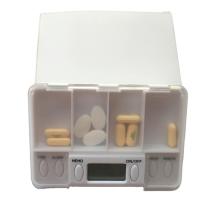 China Medication Electronic Pill Box Dispenser With Timer Alarm Digital Smart Organizer Bottle for sale
