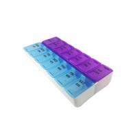 China Plastic 7 Days Pill Box  14 Compartment Pill Case for sale