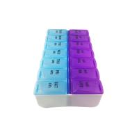 China Plastic 7 Days Pill Box  14 Compartment Pill Case for sale